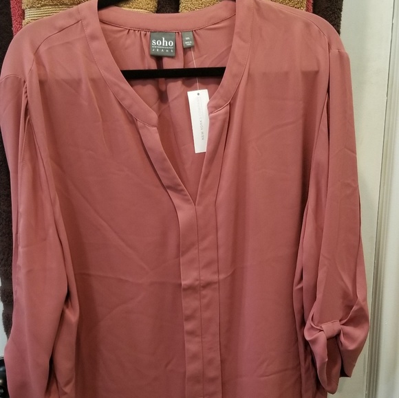 Soho | Tops | Soho Jeans Natural Pink Blush Color Blouse Xxl 2 For 5 ...